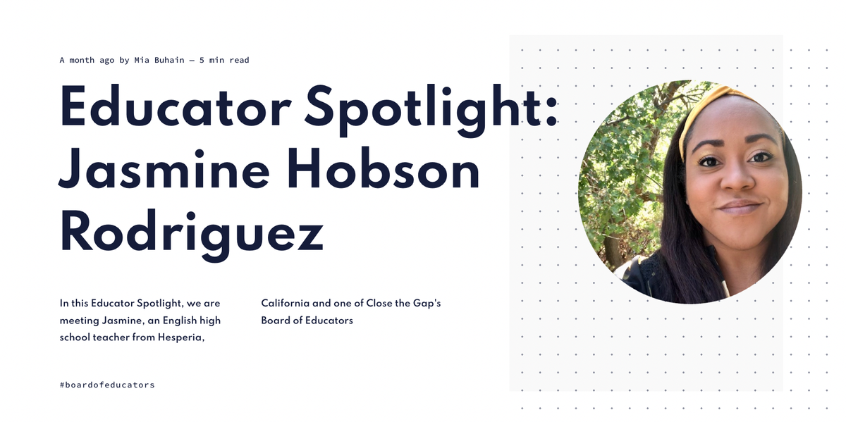 Educator Spotlight: Jasmine Hobson Rodriguez